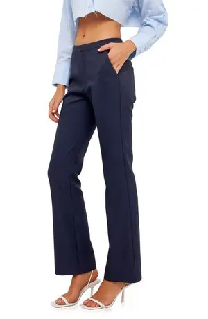 Endless Rose Slim Fit Trousers - Navy