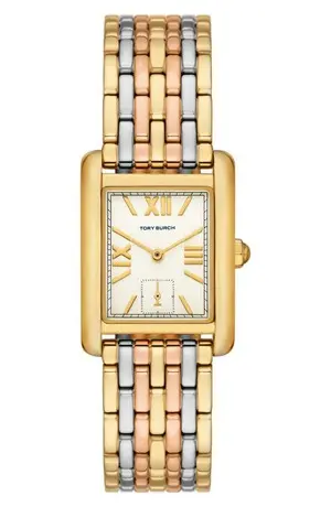Tory Burch Eleanor Stainless Steel Bracelet Watch - Tri-tone