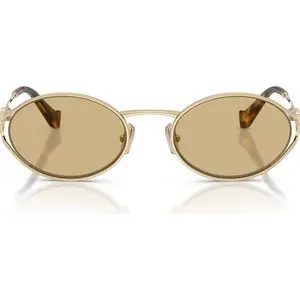 Miu Miu 54mm Gradient Oval Sunglasses - Pale Gold/yellow