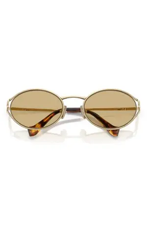 Miu Miu 54mm Gradient Oval Sunglasses - Pale Gold/yellow