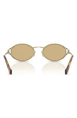 Miu Miu 54mm Gradient Oval Sunglasses - Pale Gold/yellow