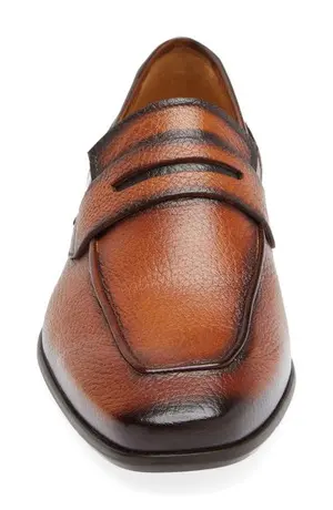 Mezlan Deerskin Penny Loafer - Cognac