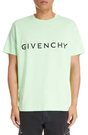 Givenchy Logo Slim Fit Cotton T-shirt Mint Green