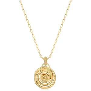 LUV AJ Rosette Coil Pendant Necklace - Gold