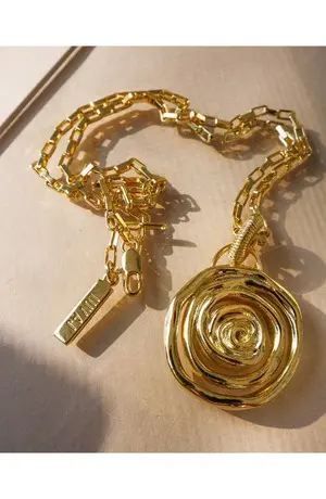 LUV AJ Rosette Coil Pendant Necklace