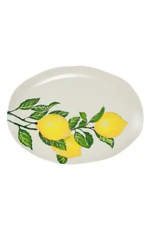 VIETRI Limoni Medium Oval Platter - Yellow