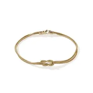 John Hardy Love Knot Bracelet 3.6mm - Gold