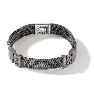 John Hardy Rata Chain Bracelet, Dark Gemstone - Silver