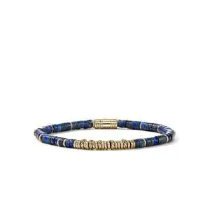 John Hardy Heishi Bracelet With Lapis Lazuli And - Gold