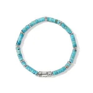 John Hardy Heishi Bracelet With Turquoise