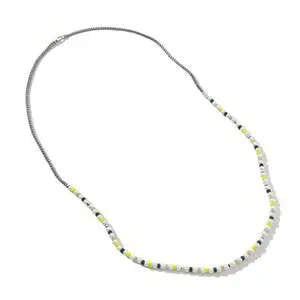John Hardy Colorblock Necklace Pearl - Silver