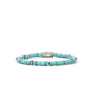 John Hardy Heishi Turquoise Beaded Bracelet - Sterling Silver