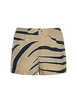 Bottega Veneta Animal Print Nylon Swim Shorts - Sesame,multi