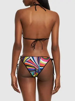 Emilio Pucci Iride Printed Lycra Bikini Top