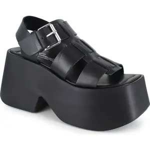 CANDIE'S Laura Platform Sandals - Black
