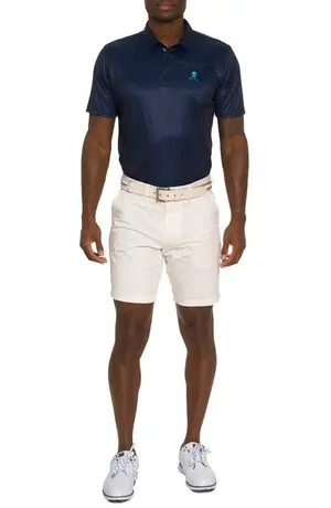 Robert Graham Blade Iron Print Golf Polo - Navy