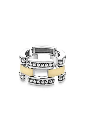 Lagos High Bar Link Band Ring