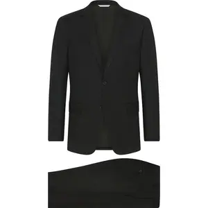 Samuelsohn Ice Super 130s Wool Suit - Black