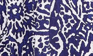 NIC+ZOE Indigo Stamp Midi A-line Dress