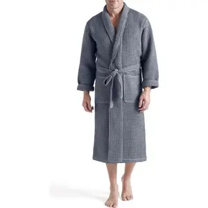BOLL & BRANCH Organic Cotton Waffle Robe - Mineral