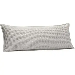 BOLL & BRANCH Organic Cotton Waffle Accent Pillow Cover - Pewter