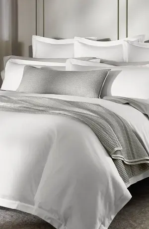 BOLL & BRANCH Organic Cotton Waffle Accent Pillow Cover - Pewter