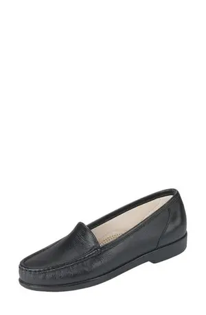 SAS Simplify Nubuck Leather Loafer - Black
