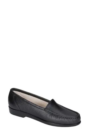 SAS Simplify Nubuck Leather Loafer - Black