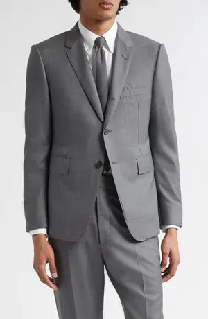 Thom Browne Fit Super 120s Wool Twill Sport Coat - Medium Grey