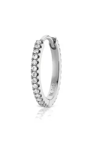 MARIA TASH Diamond Eternity Hoop Earring - White Gold