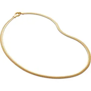 Monica Vinader Wide Snake Chain Necklace - 18ct Gold Vermeil/ Ss