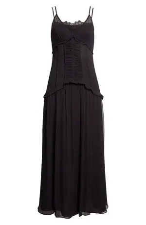 JASON WU Layered Silk Maxi Slip Dress