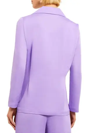 Misook Side Tie Blazer - Lavender Field