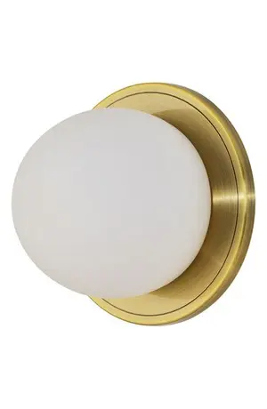 RENWIL Round Wall Sconces - Hugo Antique Brushed Brass