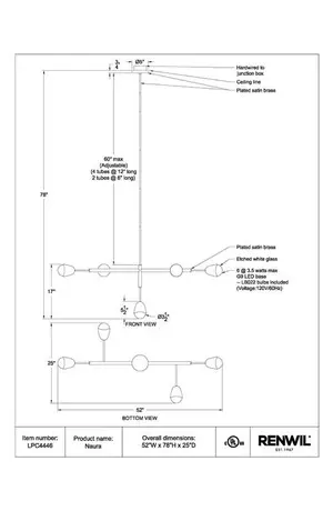 RENWIL Naura Ceiling Light Fixture