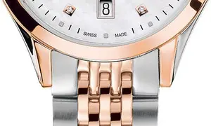 BALMAIN WATCHES Classic R Diamond Two-tone Bracelet Watch - Pink/ Silver