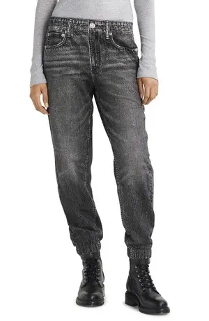 Rag & Bone Cotton Terry Jogger Sweatpants - Black Magic