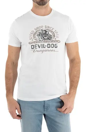 Devil-dog Dungarees Crewneck T-shirts For Men