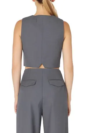 GREY LAB Button-up Crop Vest