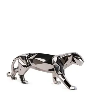 LLADRO Porcelain Panther Figurine - Silver