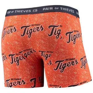 Pair Of Thieves Navy Detroit Tigers Super Fit 2-pack Boxer Briefs Set