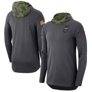 JORDAN BRAND Oklahoma Sooners Military Long Sleeve Hoodie T-shirt - Anthracite