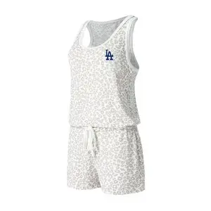 CONCEPTS SPORT Los Angeles Dodgers Montana Hacci Knit Romper - Cream