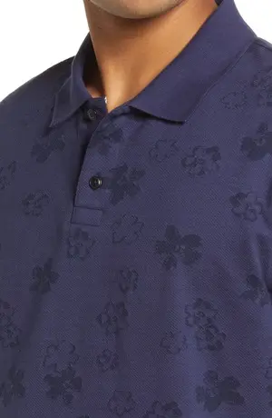 Ted Baker London Tyssen Jacquard Floral Polo Shirt