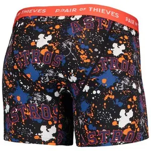 Pair Of Thieves Orange Houston Astros Super Fit 2-pack Boxer Briefs Set