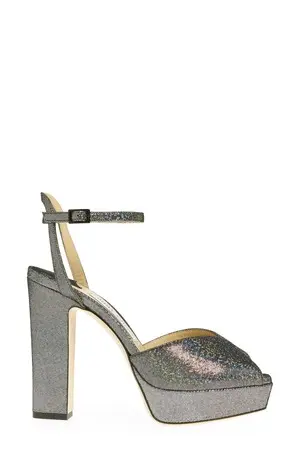JIMMY CHOO Sacaria Glitter Platform Sandal
