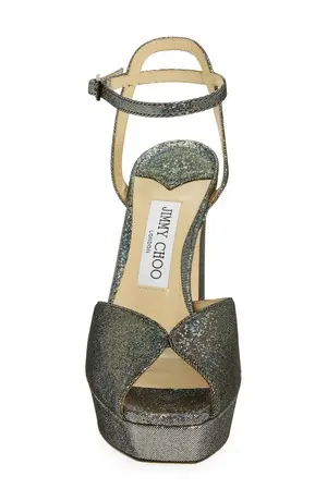 JIMMY CHOO Sacaria Glitter Platform Sandal