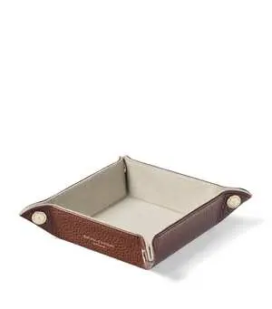 ASPINAL OF LONDON Mini Leather Tidy Tray - Brown