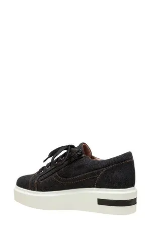 Linea Paolo Kalula Denim Platform Sneakers - Black Denim