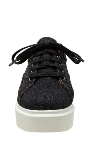 Linea Paolo Kalula Denim Platform Sneakers - Black Denim